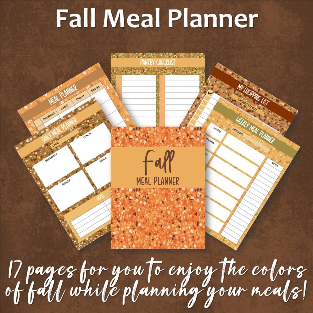 Fall Meal Planner - Journals & Planners, Oh My!